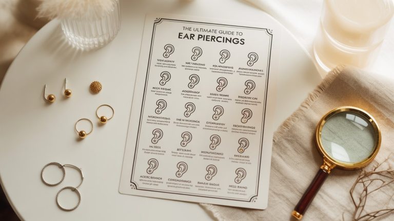Ear Piercings Chart Guide: Types, Placements, Healing & Afte